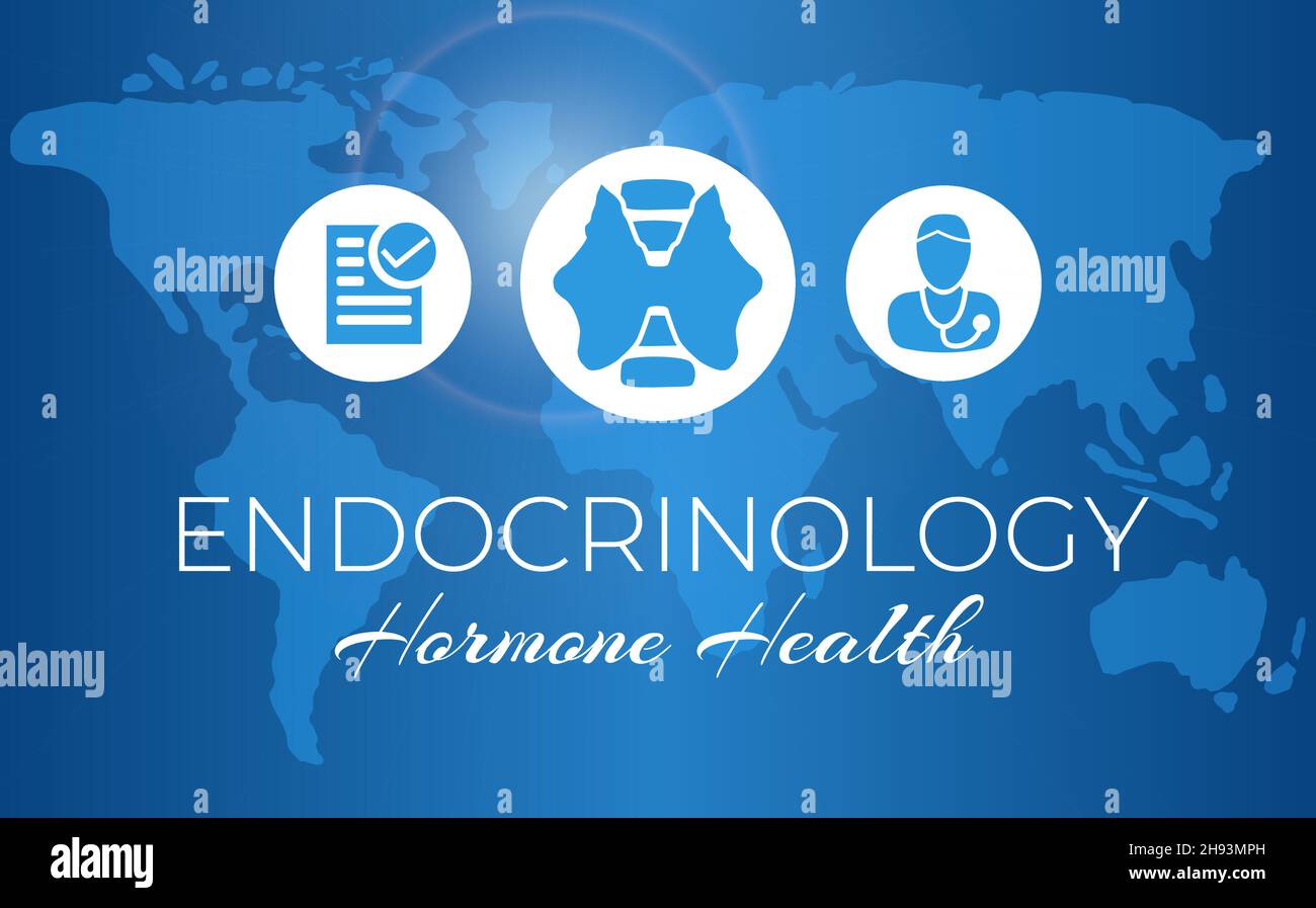 Endocrinology - Hormone Health Medical Background Design Stock Vector ...