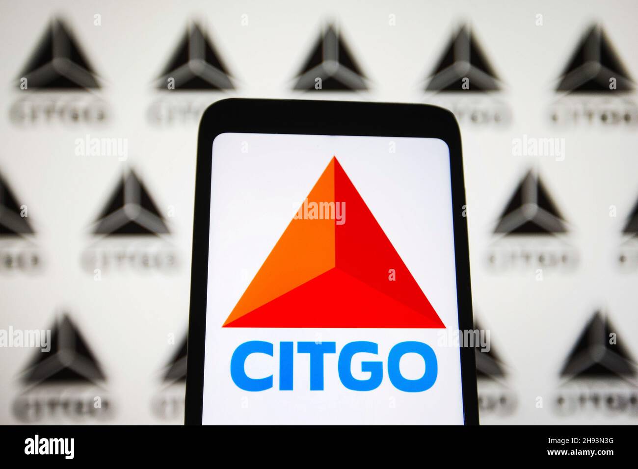 In this photo illustration, Citgo Petroleum Corporation logo is seen ...