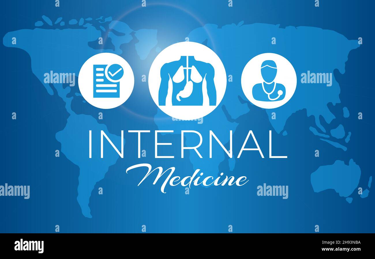 Blue Internal Medicine Banner Illustration Design Stock Vector Image ...