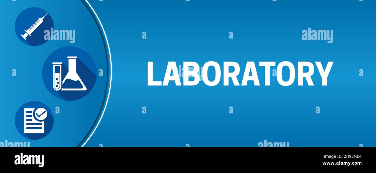 Blue Laboratory Background Illustration Banner Stock Vector Image & Art ...