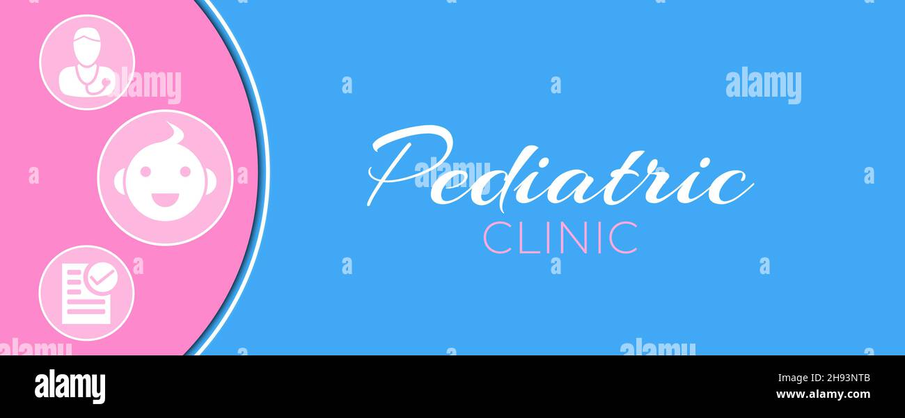 Blue and Pink Pediatric Clinic Background Illustration Banner Stock ...