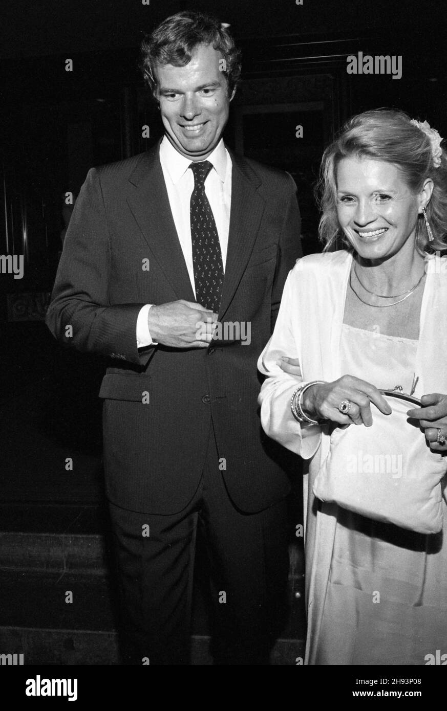 Angie Dickinson and Ken Reitz at the wedding reception for producer Al ...