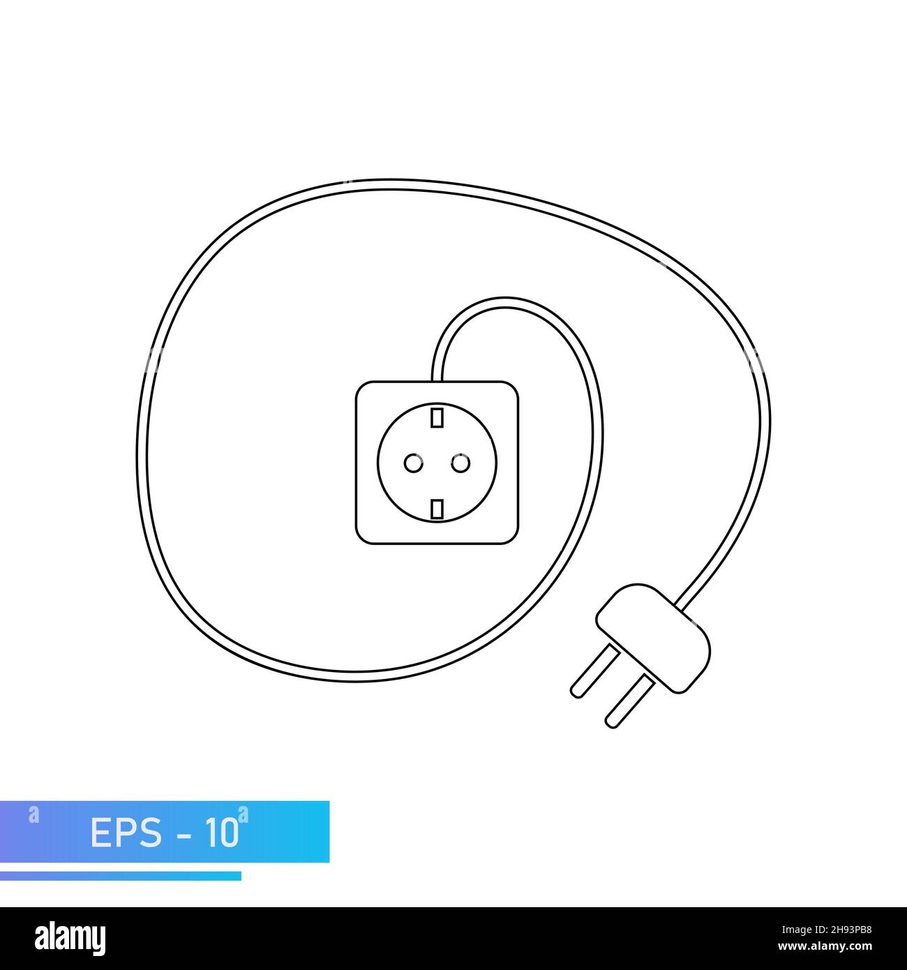 Socket for electrical appliances with cable. Extension cord of the ...