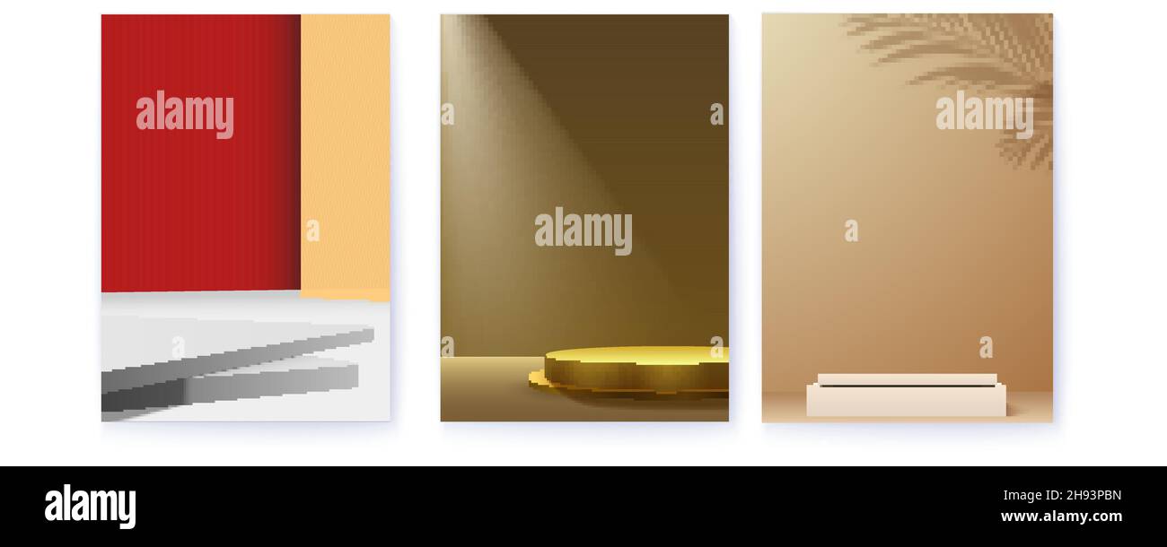 Set of covers with studios for product display and presentation ...