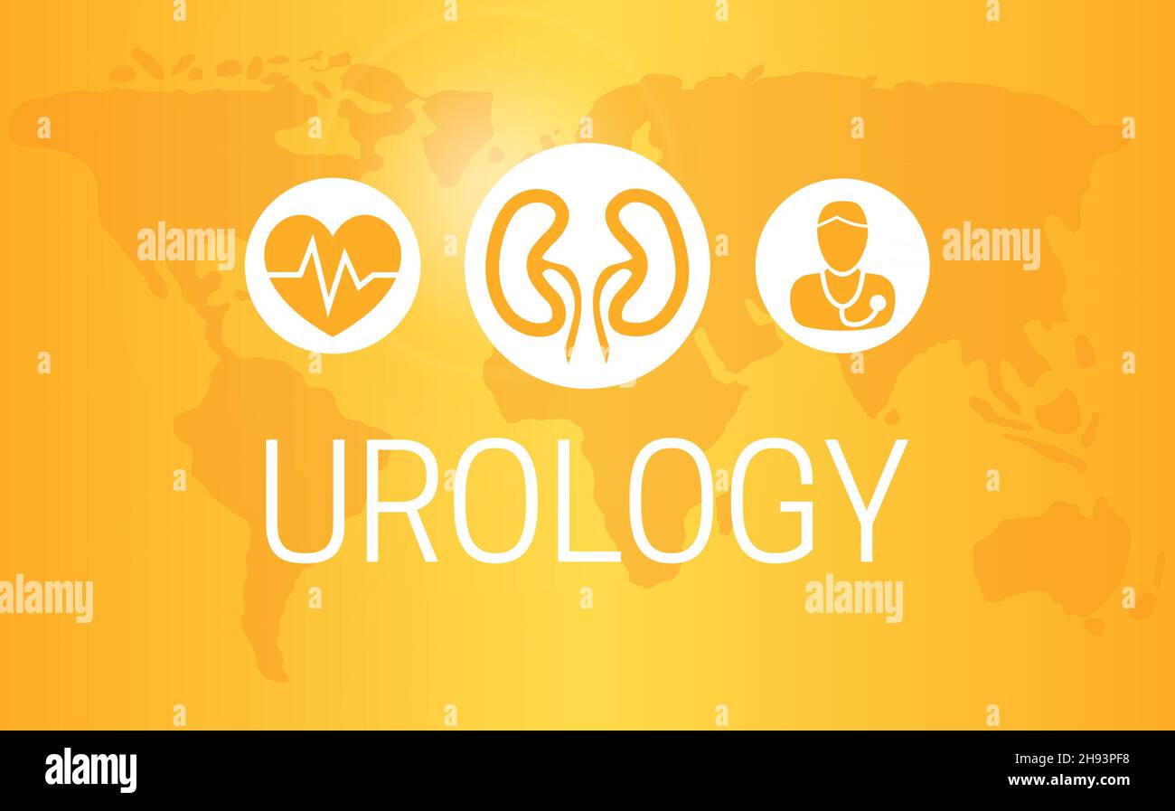 Urology Banner Illustration Design with World Map Stock Vector Image ...