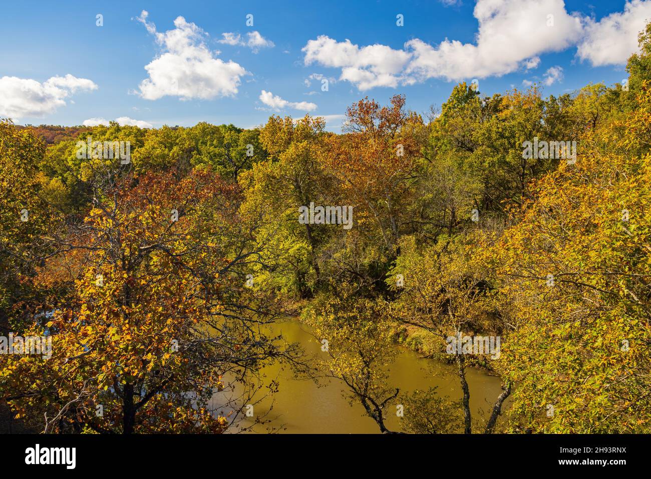 Fall color of the Osage Hills State Park at Oklahoma Stock Photo - Alamy