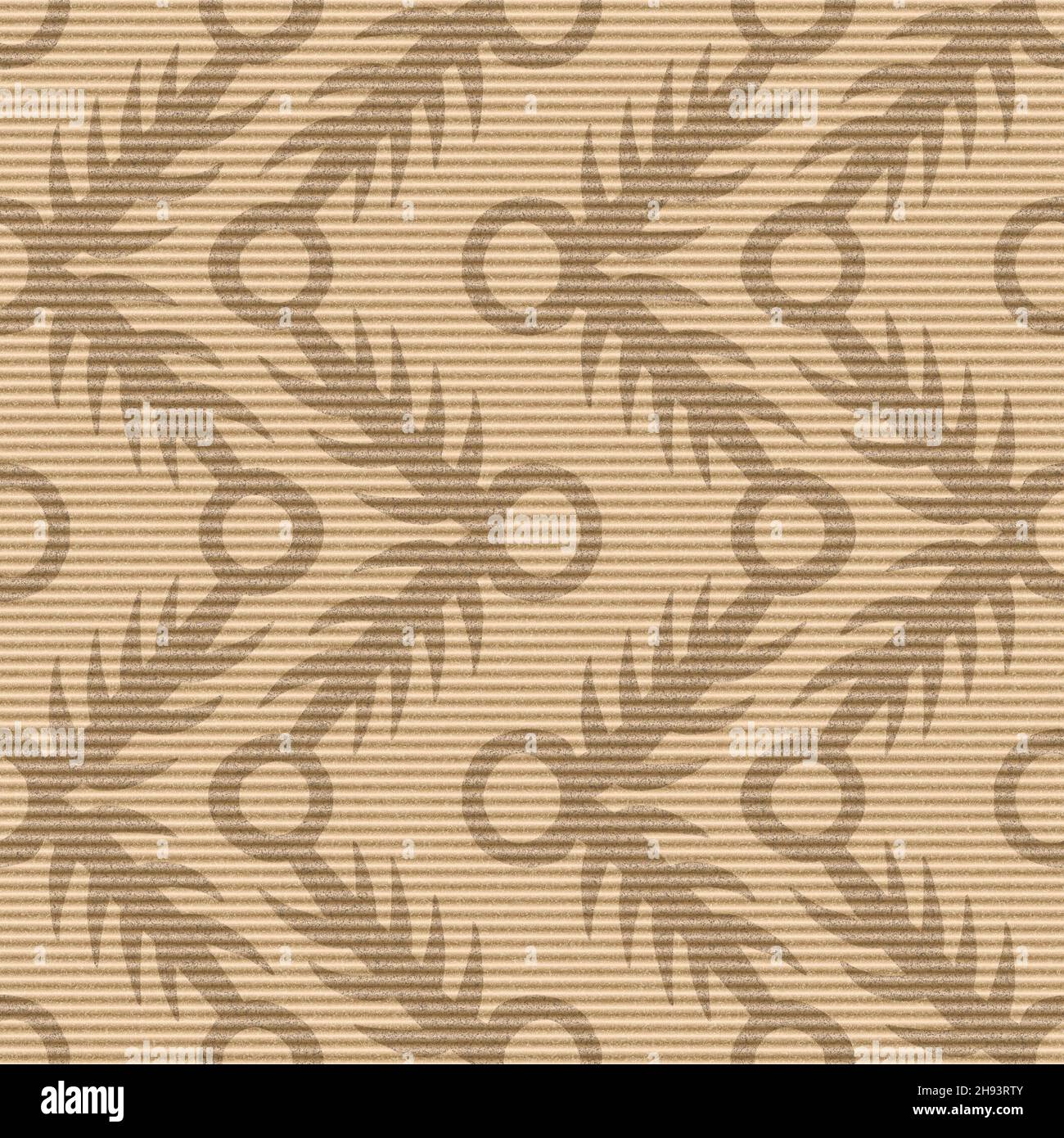 Ecru recycled corrugated pulp card paper texture. Ribbed plain neutral ...