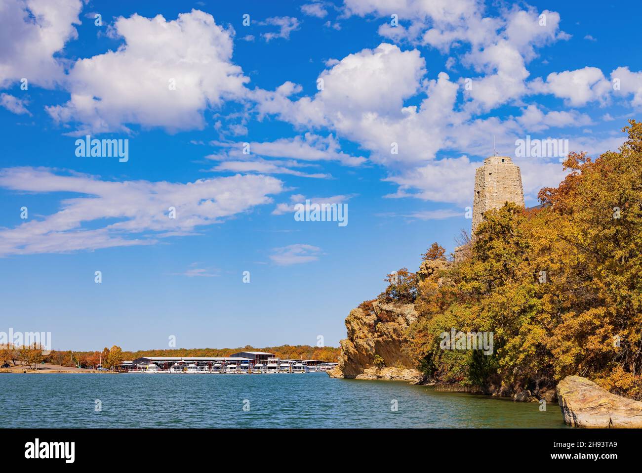 Exterior view of the Tucker Tower of Lake Murray State Park at Oklahoma ...