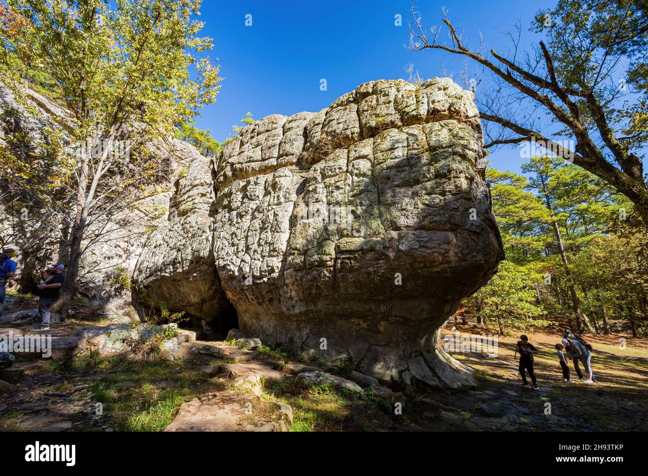 Nature cave of Robbers Cave State Park at Oklahoma Stock Photo - Alamy