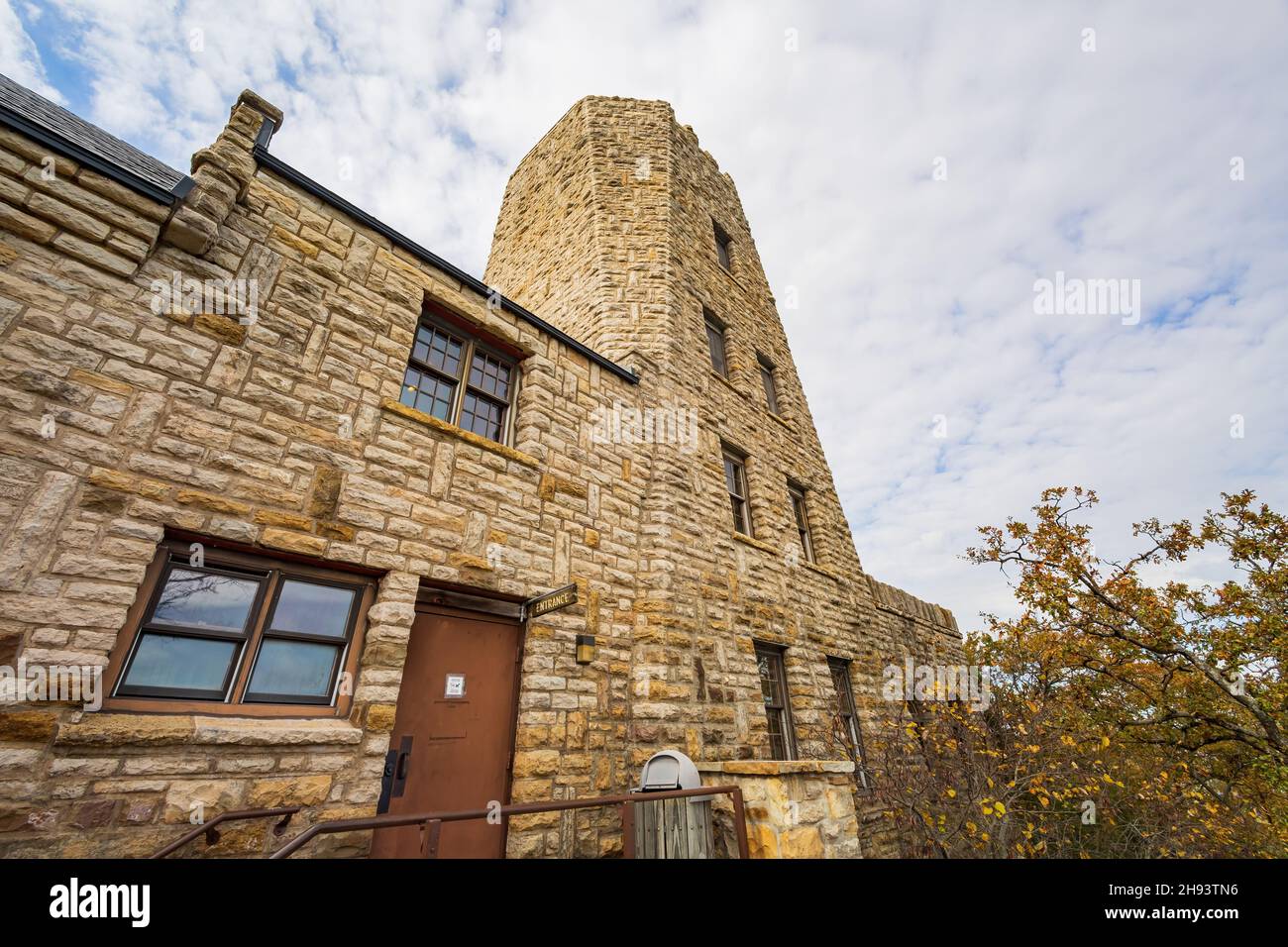 Exterior view of the Tucker Tower of Lake Murray State Park at Oklahoma ...