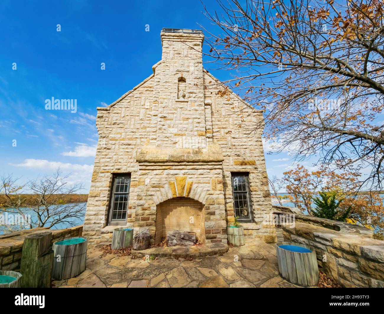 Exterior view of the Tucker Tower of Lake Murray State Park at Oklahoma ...
