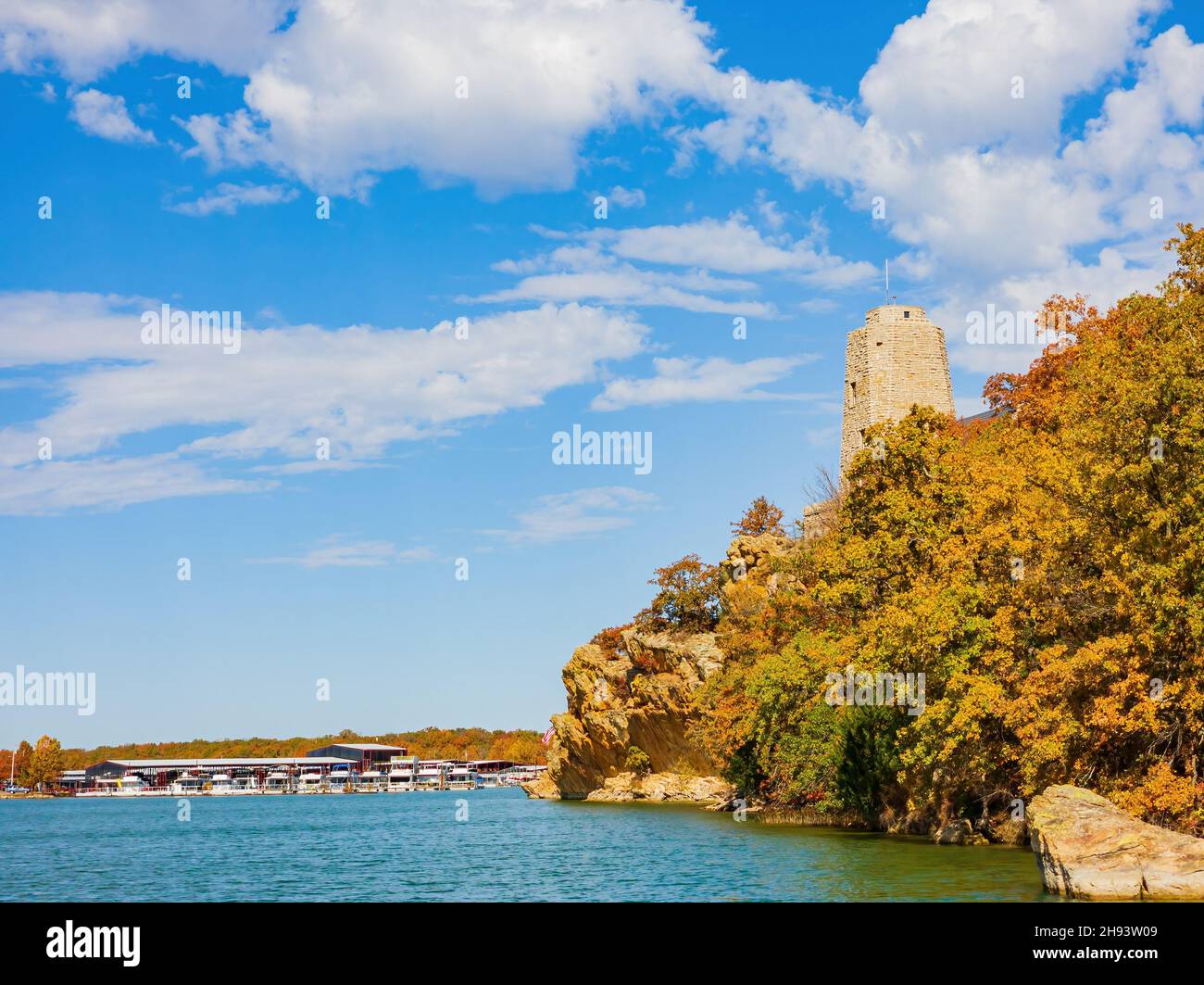 Exterior view of the Tucker Tower of Lake Murray State Park at Oklahoma ...