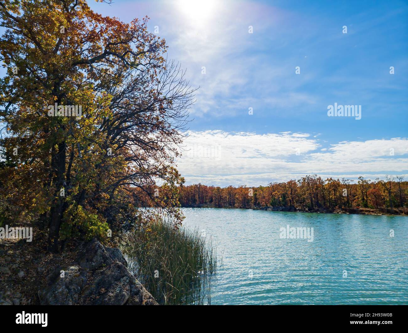 Beautiful landscape of Lake Murray State Park at Oklahoma Stock Photo ...