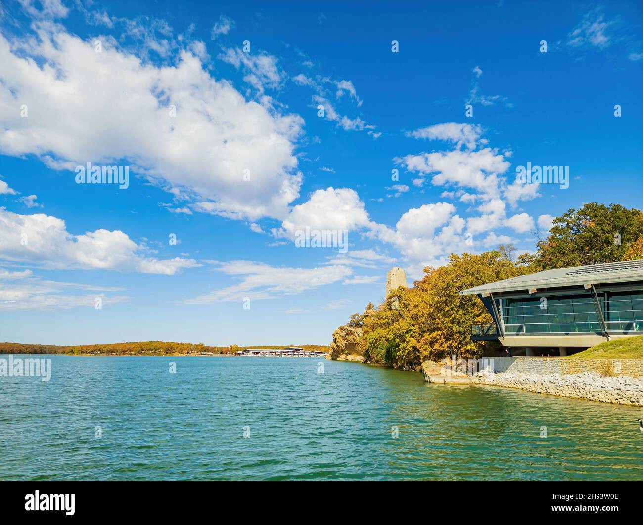 Exterior view of the Tucker Tower Nature Center in Lake Murray State ...