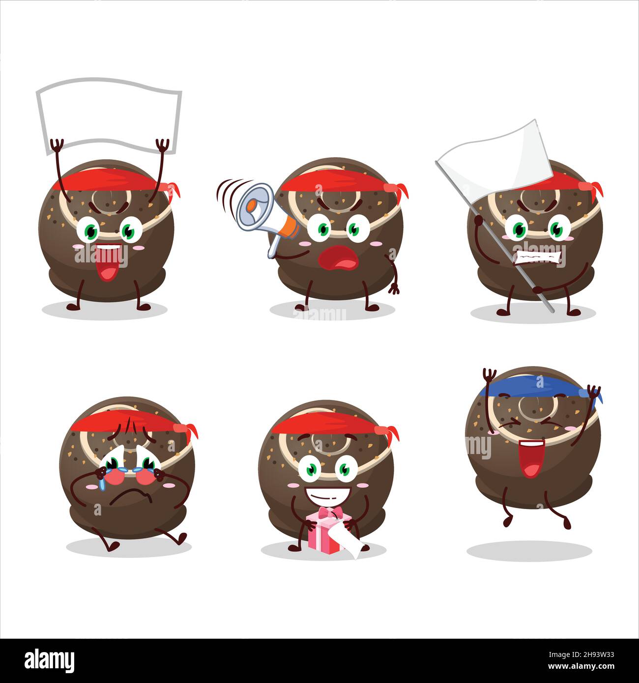 Mascot design style of truffle chocolate candy character as an ...