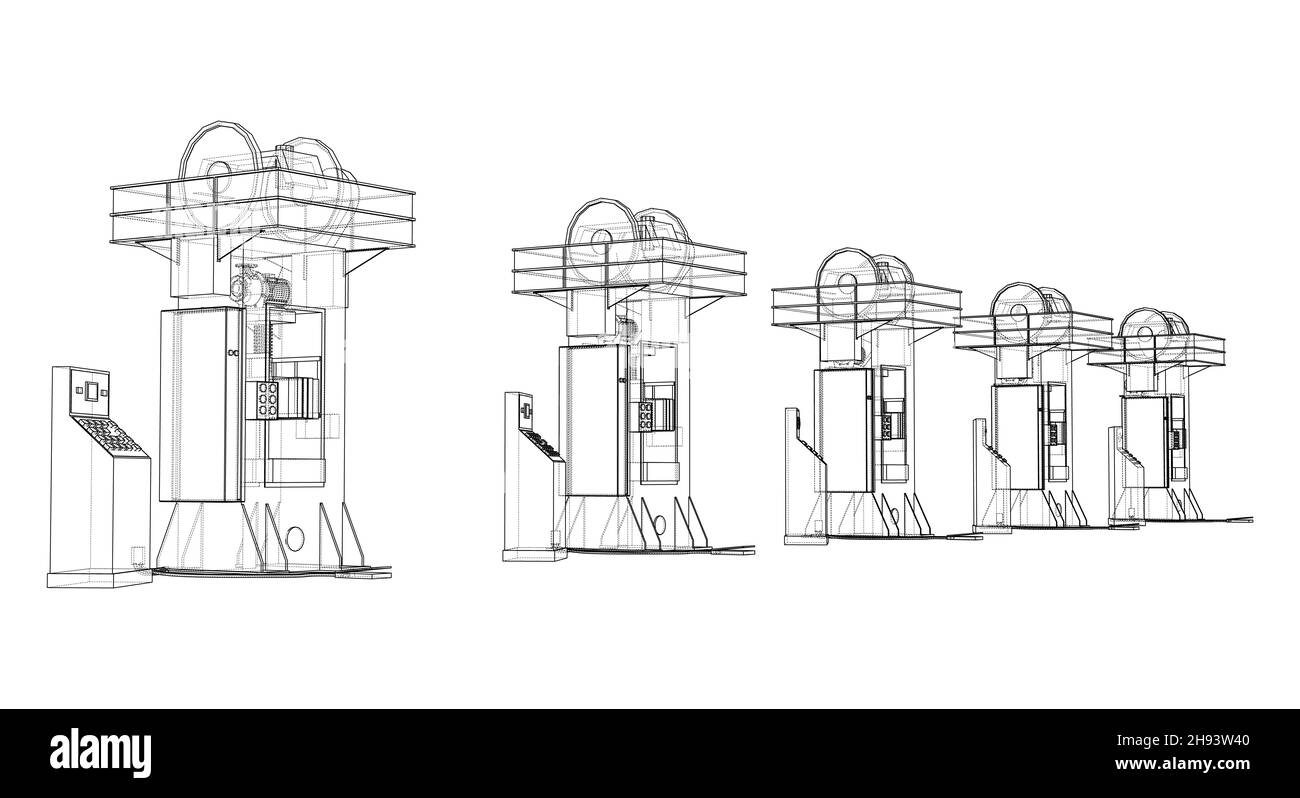 Friction screw press concept outline Stock Photo - Alamy
