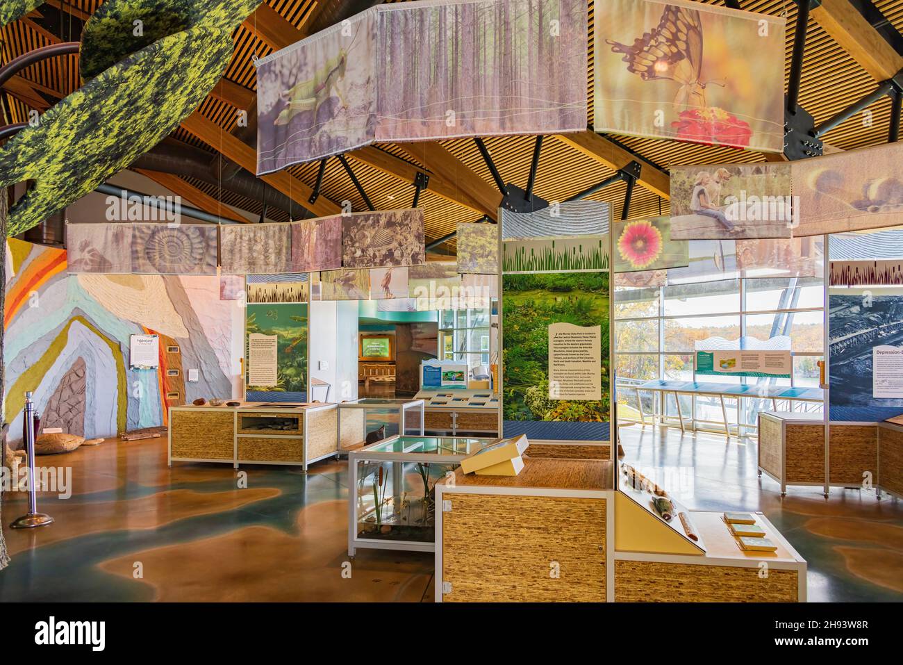 Oklahoma, NOV 11, 2021 - Interior view of the Tucker Tower Nature ...