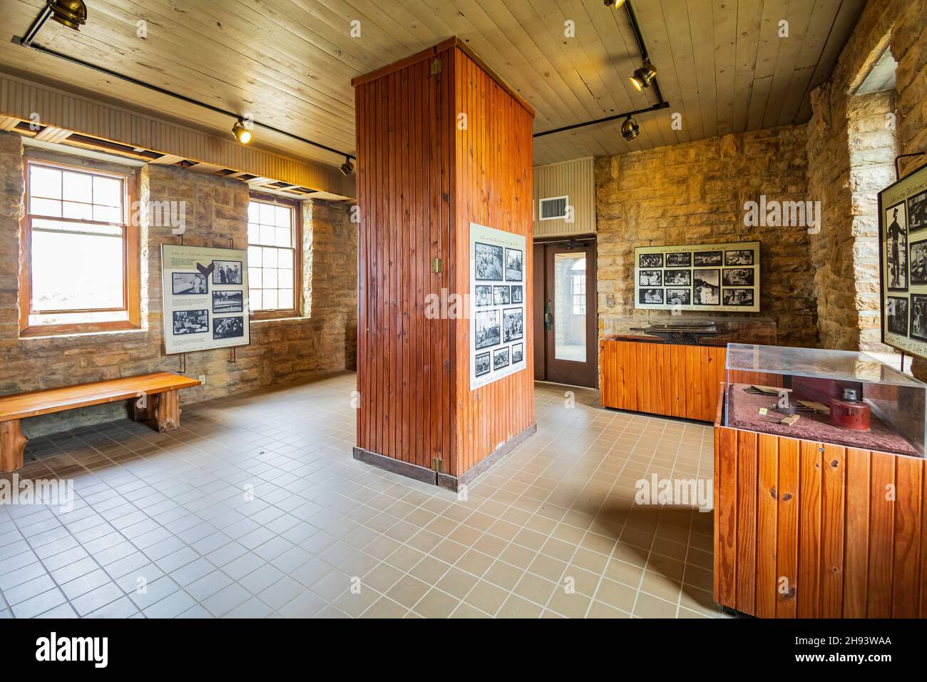 Oklahoma, NOV 11, 2021 - Interior view of the Tucker Tower of Lake ...