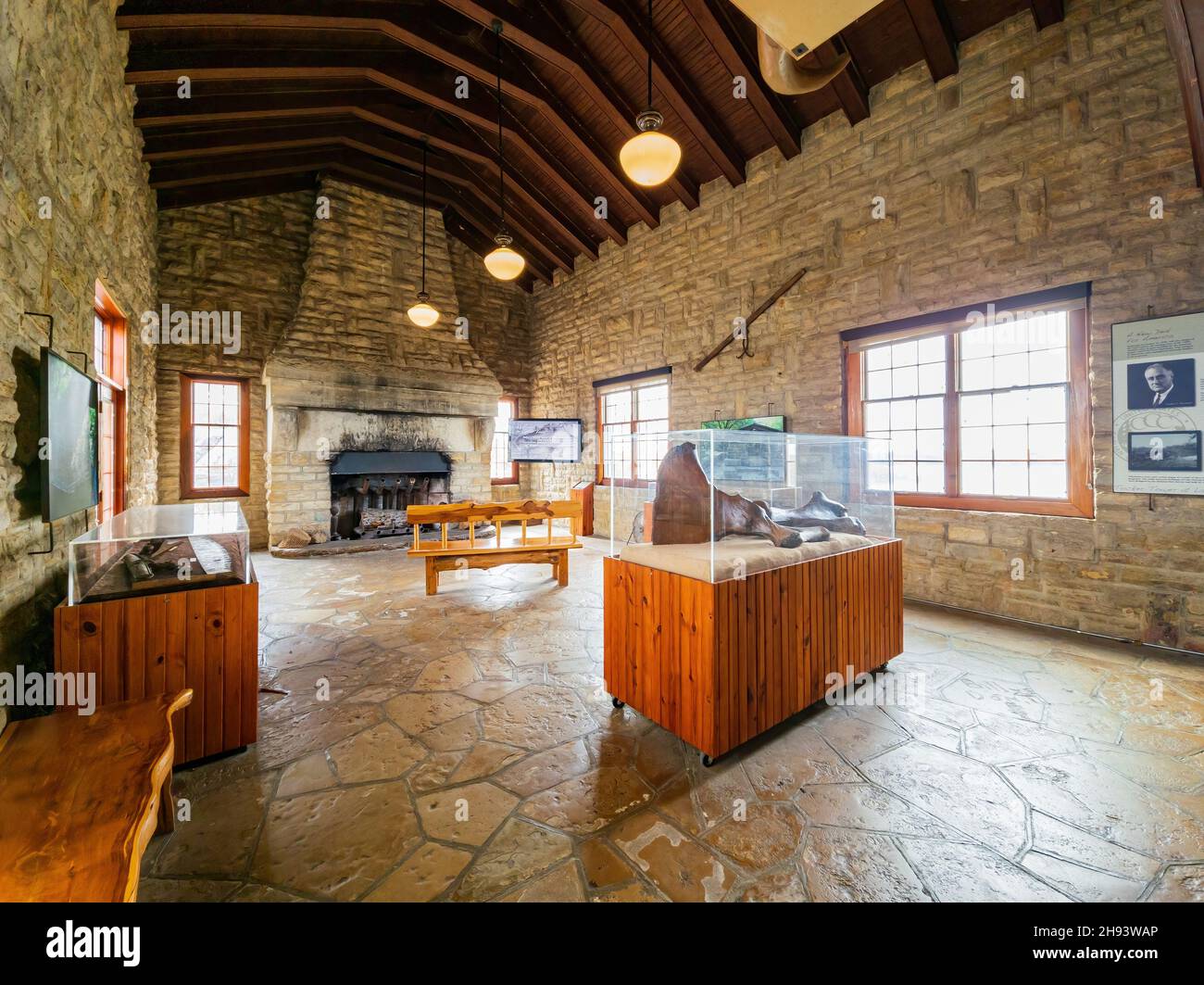 Oklahoma, NOV 11, 2021 - Interior view of the Tucker Tower of Lake ...