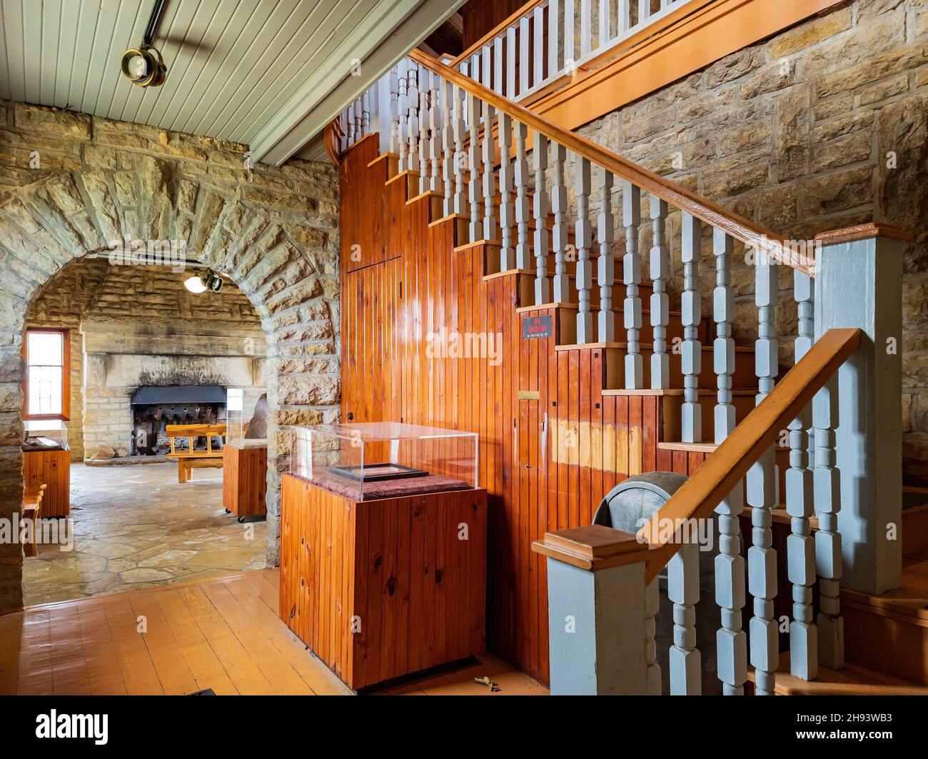 Oklahoma, NOV 11, 2021 - Interior view of the Tucker Tower of Lake ...
