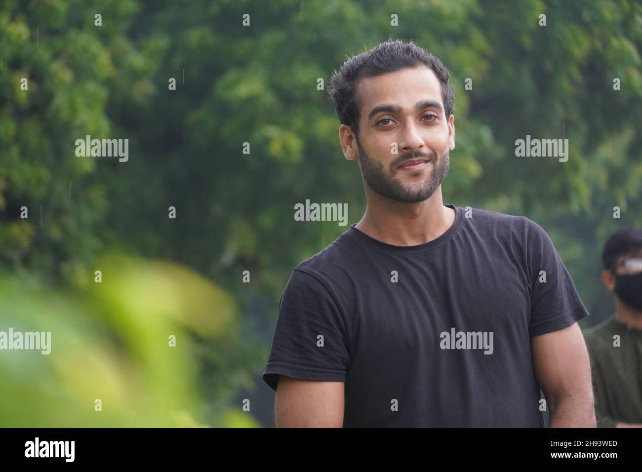 handsome man in park at outdoor Stock Photo - Alamy