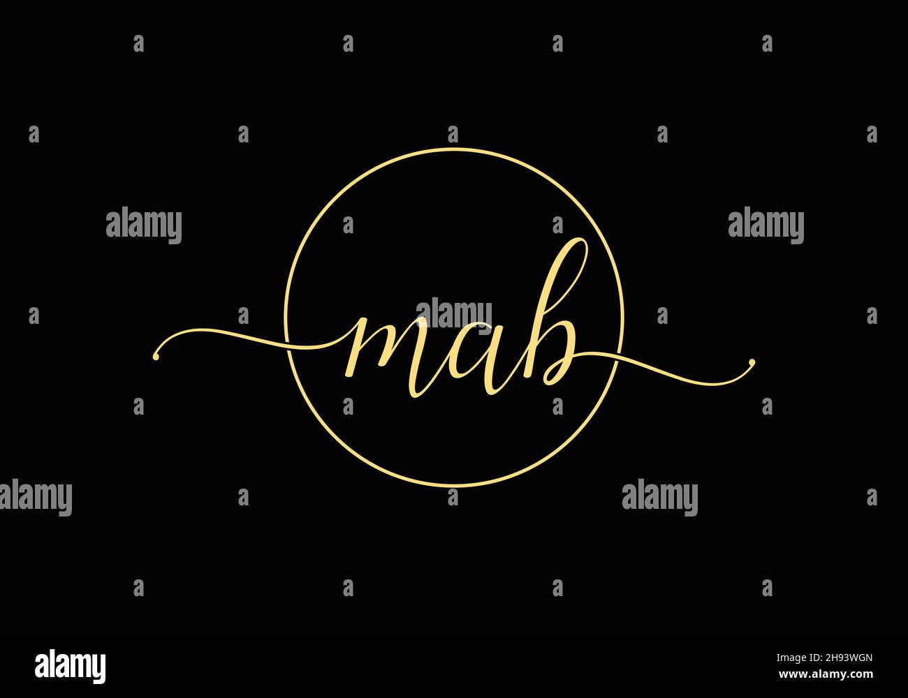 Initial Monogram Letter MAB Logo Design Vector Template mab Letter Logo ...