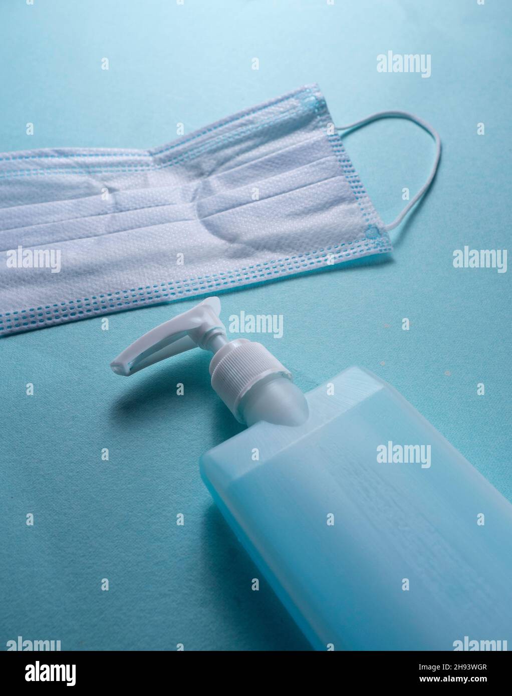 Hand disinfection. Hygienic cleaning liquid , covid 19 Stock Photo - Alamy