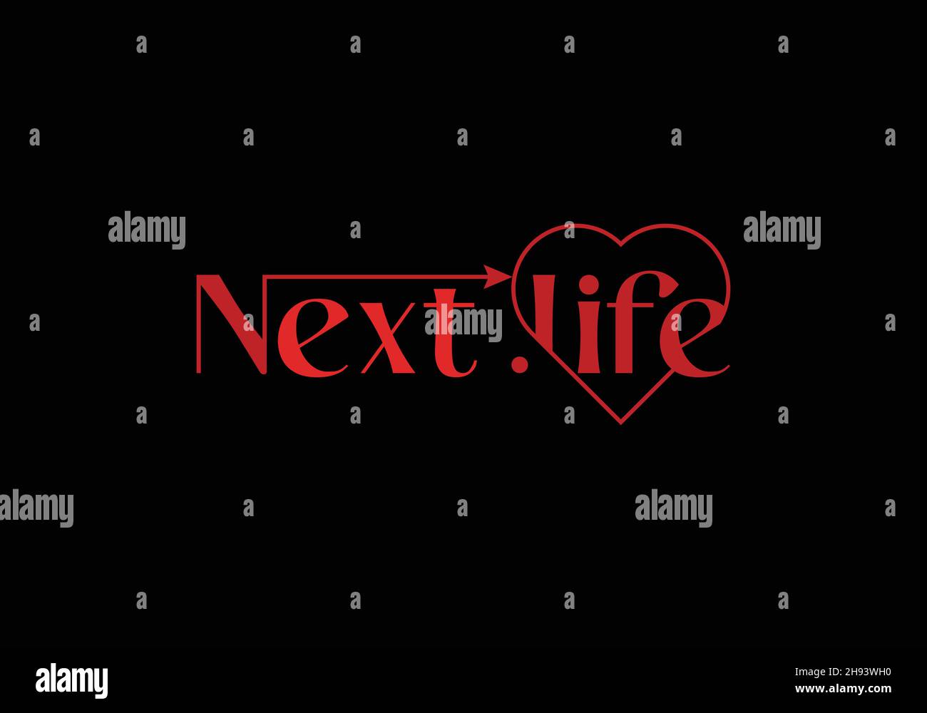Next Life Word Mark Logo Design Vector Template Next Life Word Logo ...