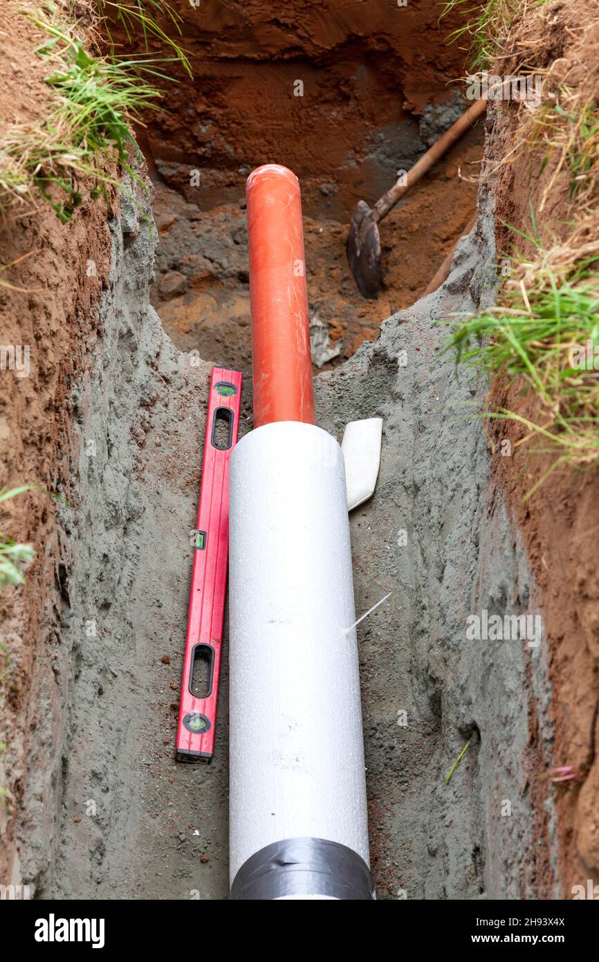 Installation of water main, sanitary sewer, storm drain systems ...