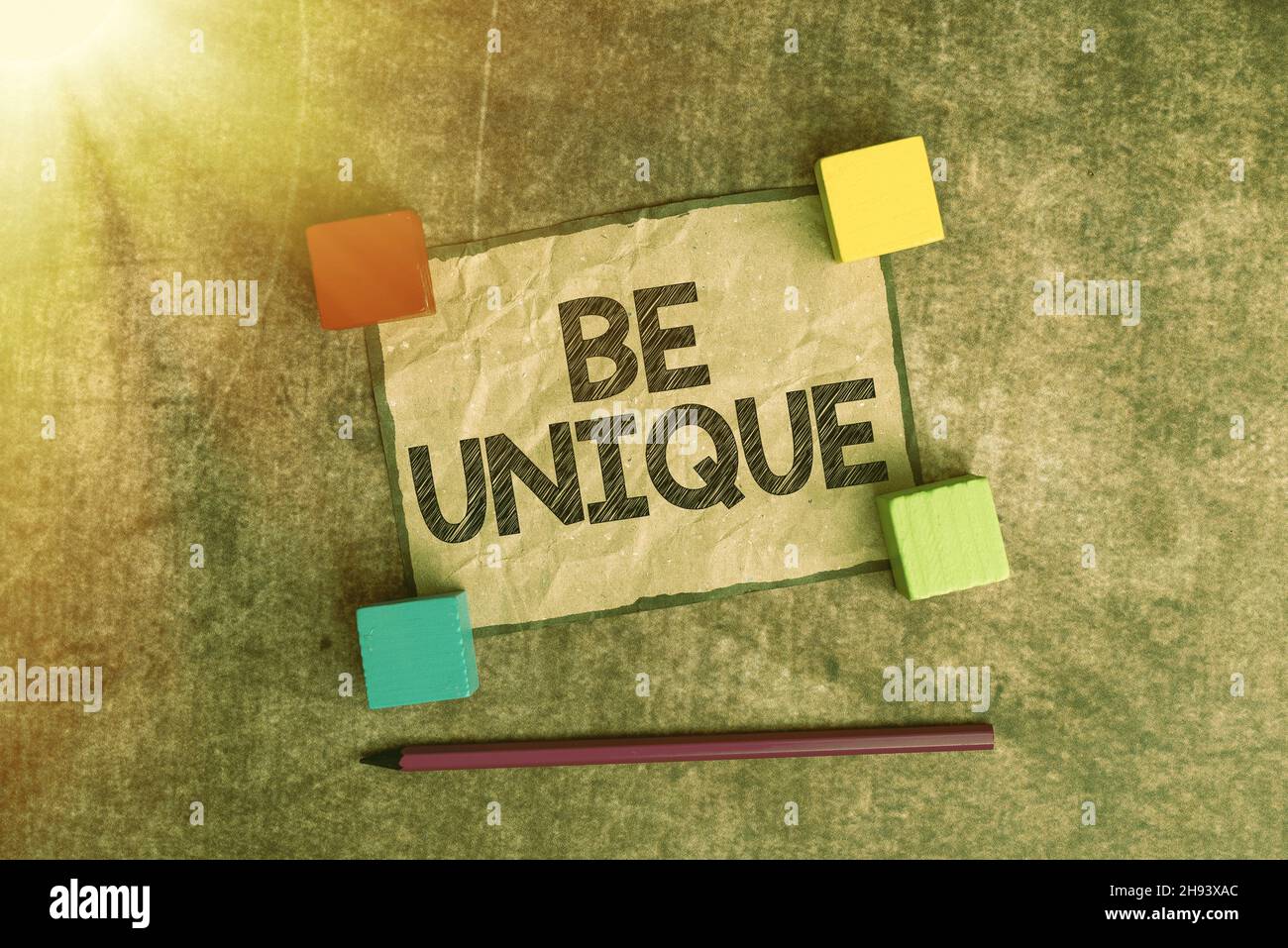 Inspiration showing sign Be Unique. Business overview being the only ...