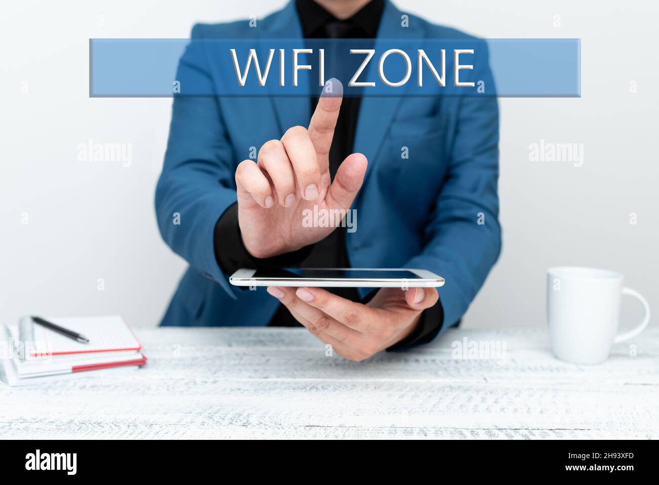 Writing displaying text Wifi Zone. Concept meaning provide wireless ...