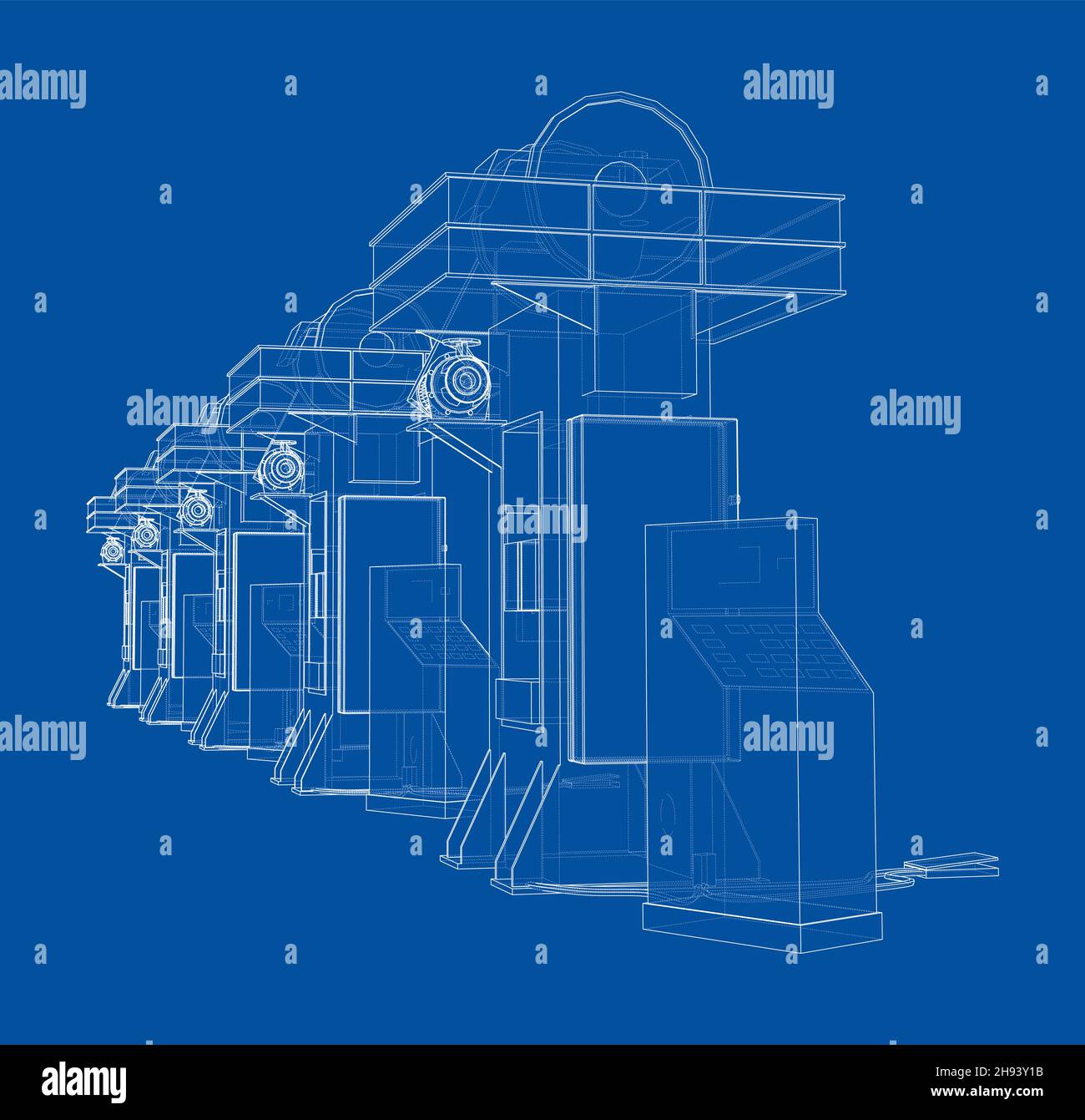 Friction screw press concept outline Stock Photo - Alamy