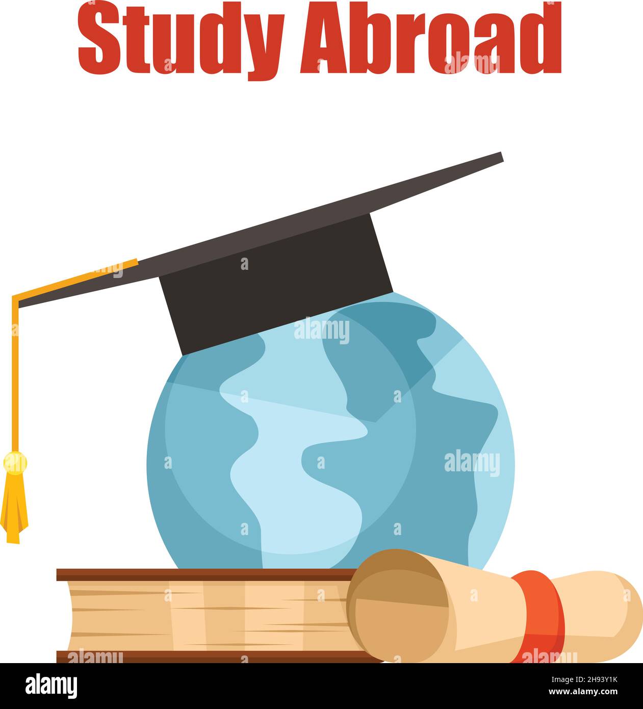 Study Abroad concept vector background Stock Vector Image & Art - Alamy