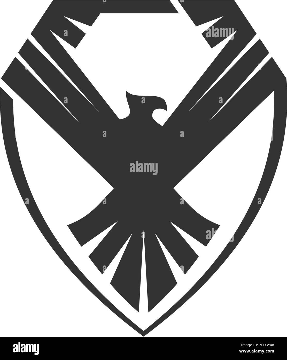 Eagle Shield Icon Illustration Template Design Stock Vector Image & Art ...