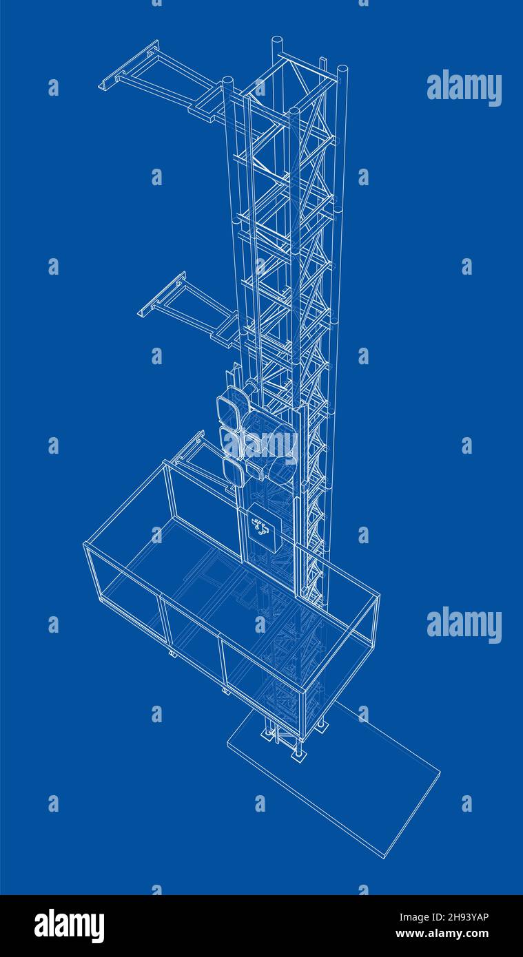 Mast lifts outline Stock Photo - Alamy