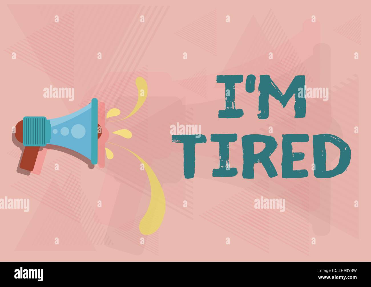 Text sign showing I M Tired. Business concept drained of strength and ...