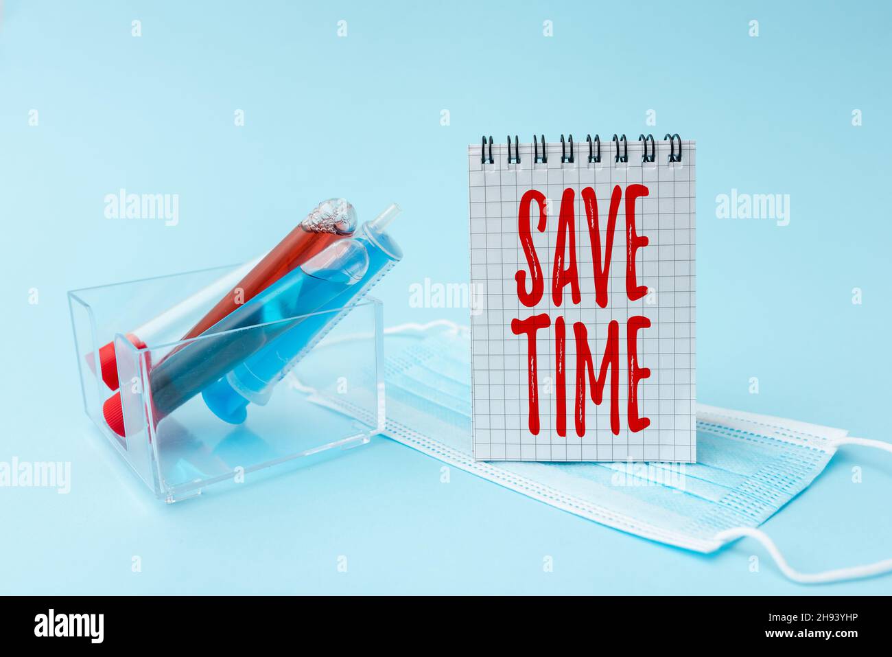 Hand writing sign Save Time, Business idea to do something more efficiently such that less time ...