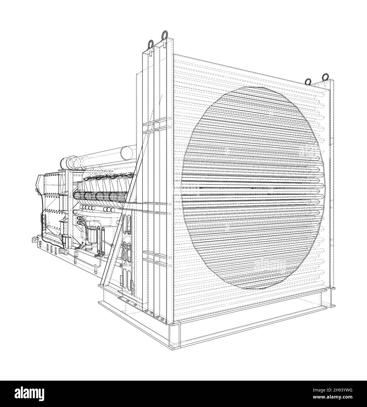 Large industrial diesel generator Stock Photo - Alamy