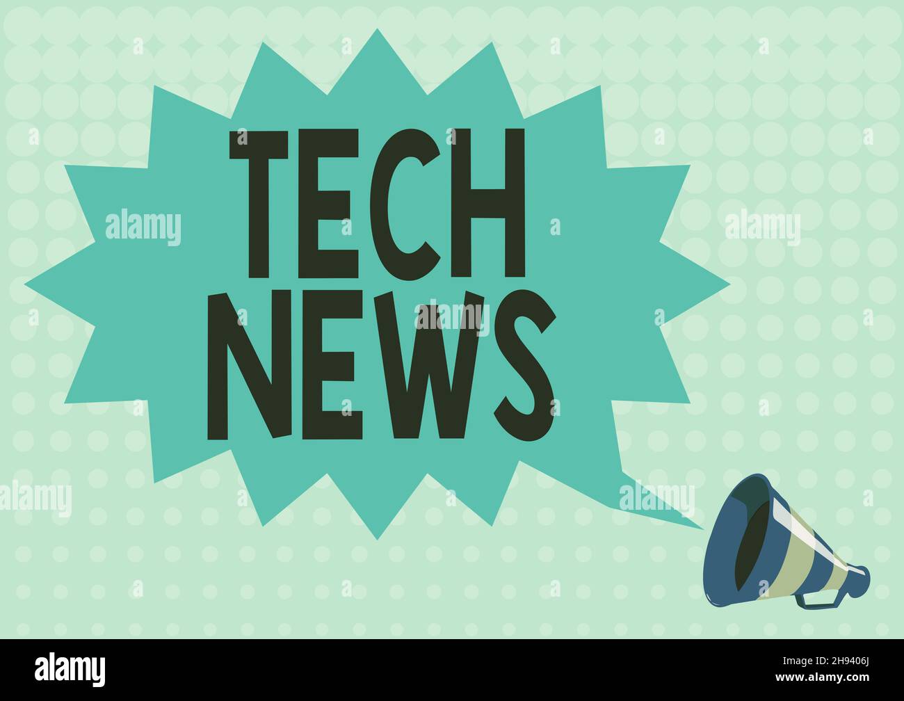 Sign displaying Tech News. Business idea newly received or noteworthy ...