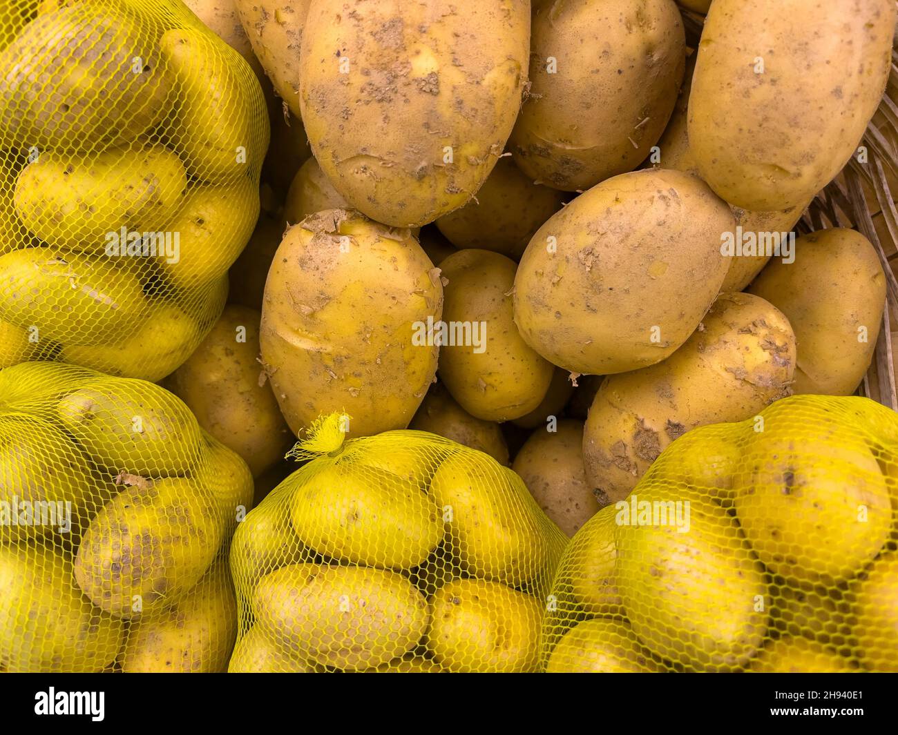 Organic Vegetable Potatoes in a Grocery Market Stock Photo - Alamy
