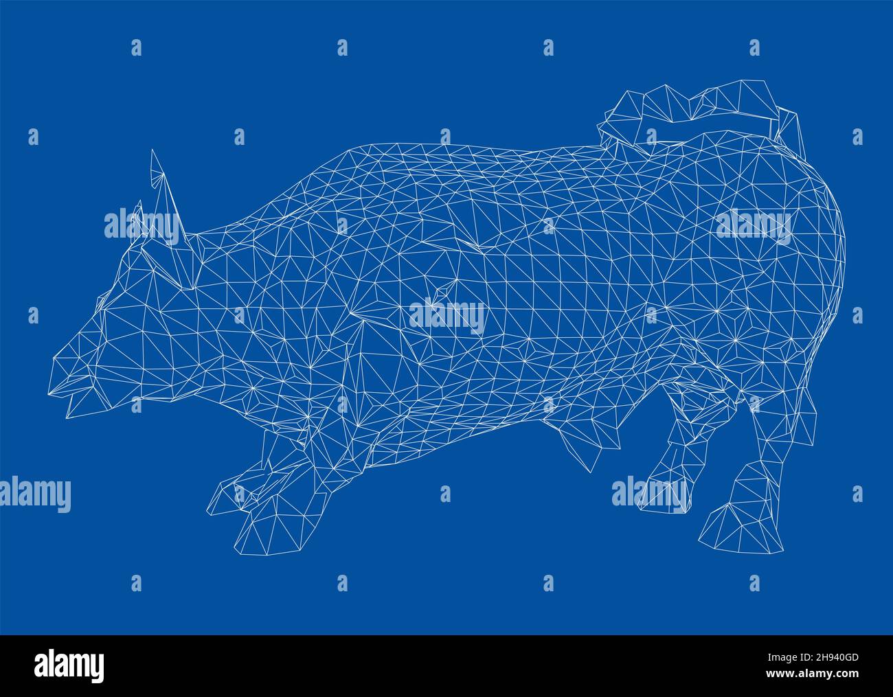 The Charging Bull. 3d illustration Stock Photo - Alamy