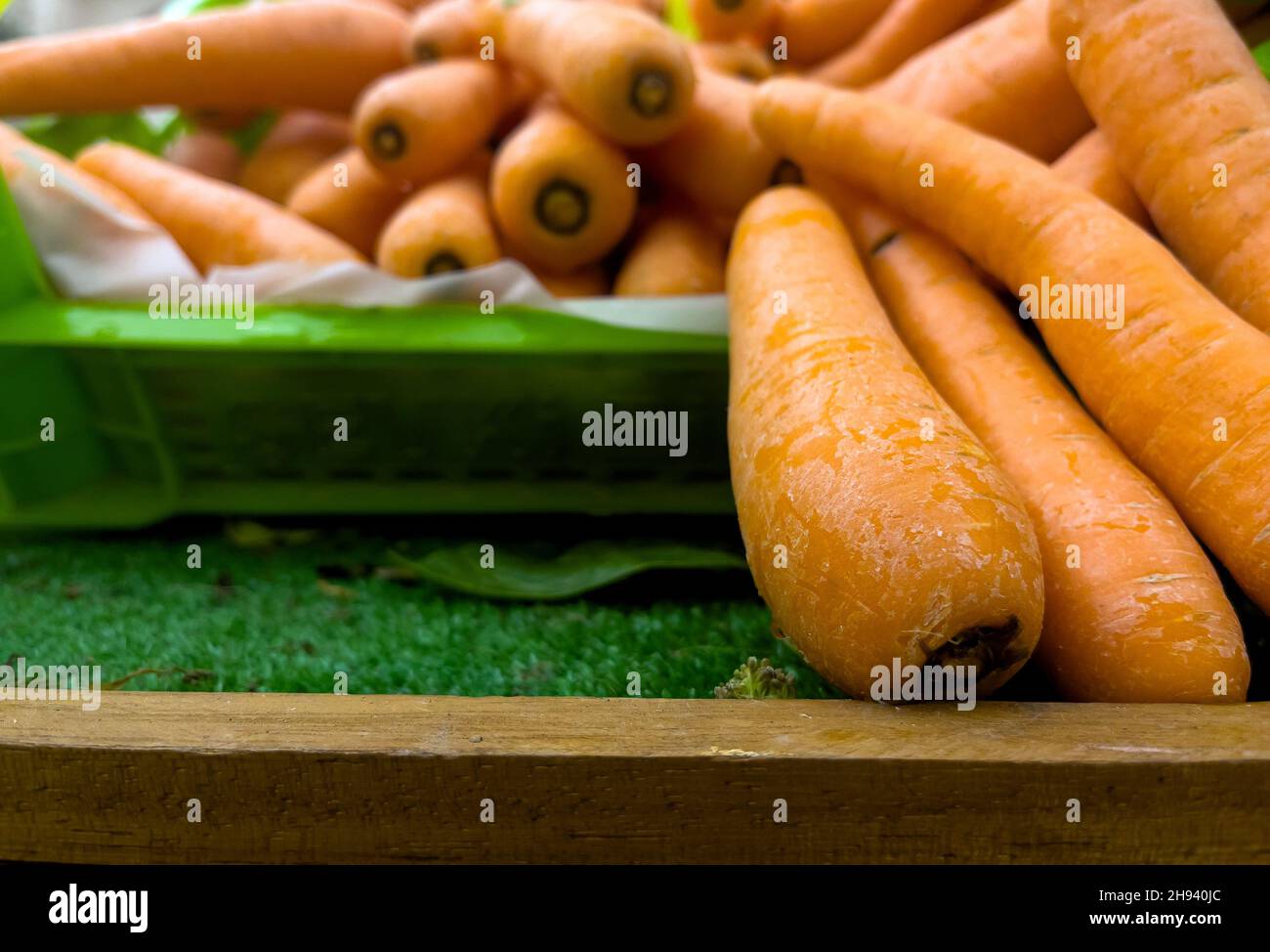 Organic and Healthy Vegetable Carrots in a Grocery Market Stock Photo ...