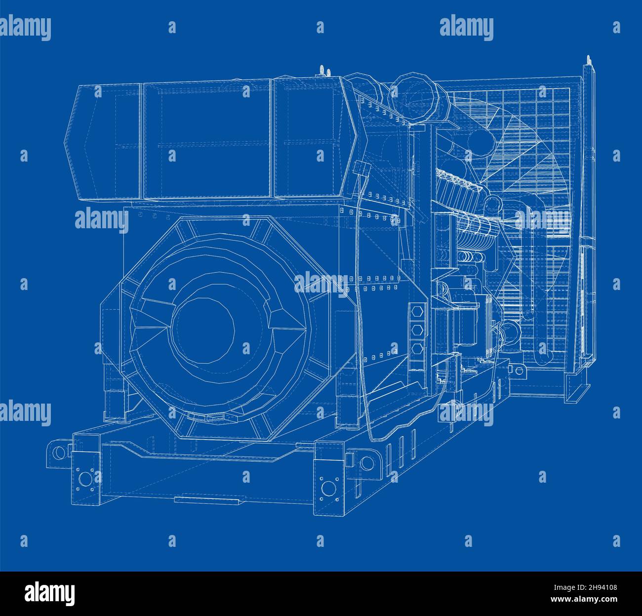 Large industrial diesel generator Stock Photo - Alamy