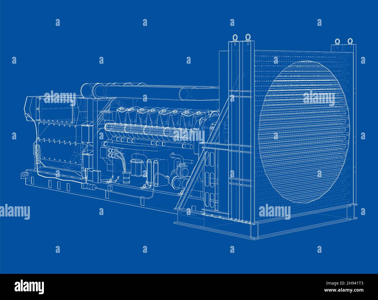 Large industrial diesel generator Stock Photo - Alamy