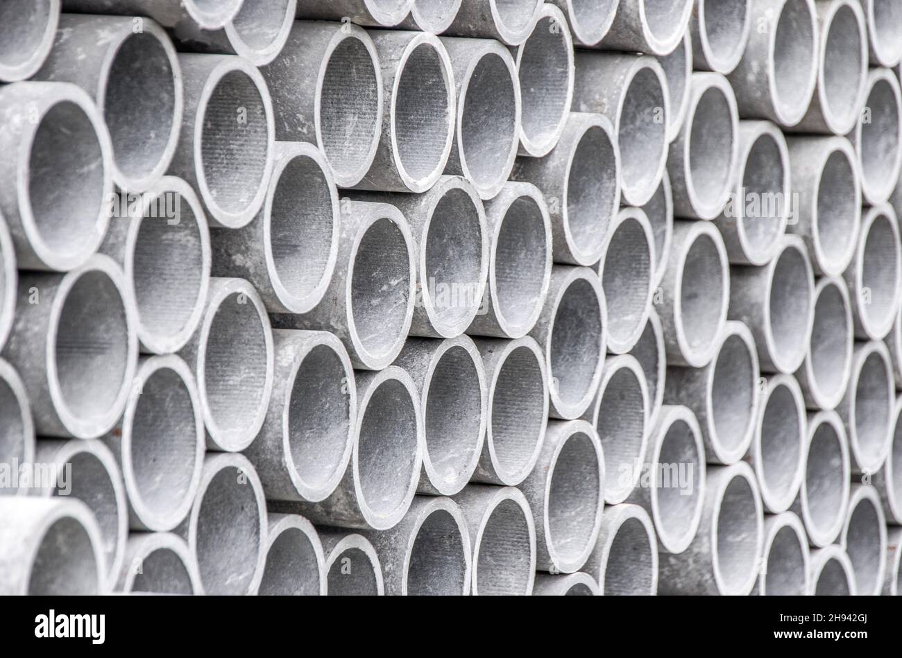 Closeup of asbestos pipes on construction site Stock Photo - Alamy