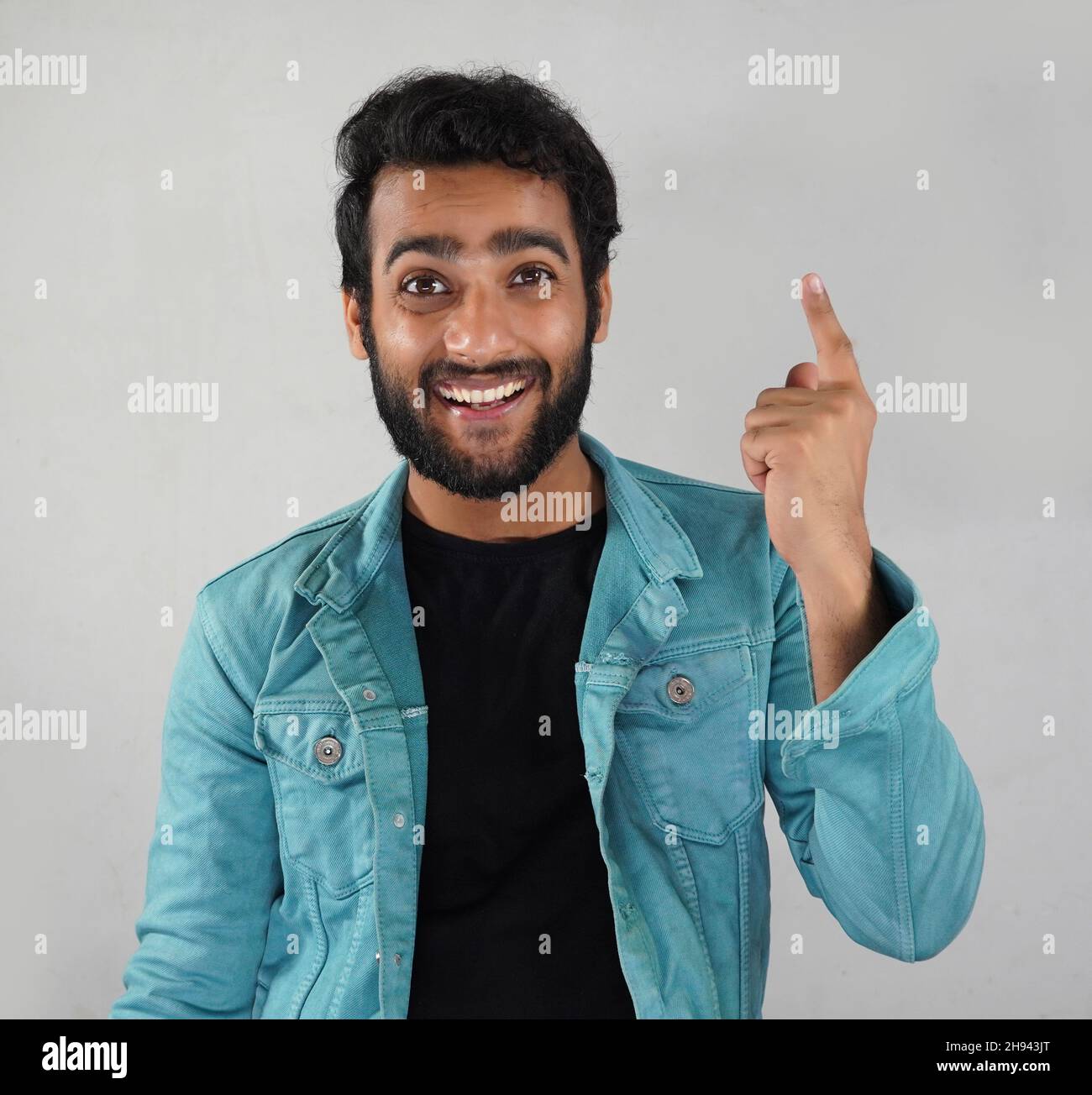a man got an idea in white background Stock Photo - Alamy