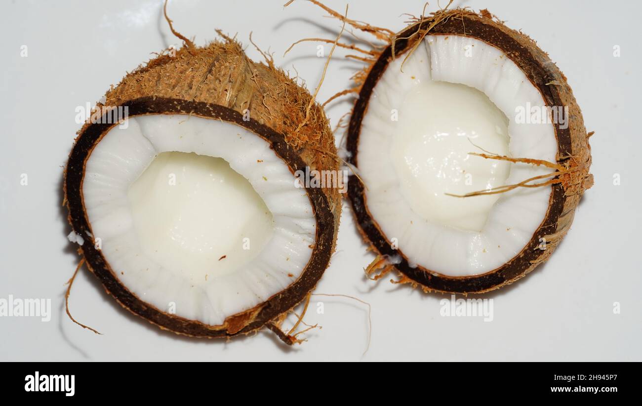 coconuts isolated on the white background Stock Photo - Alamy