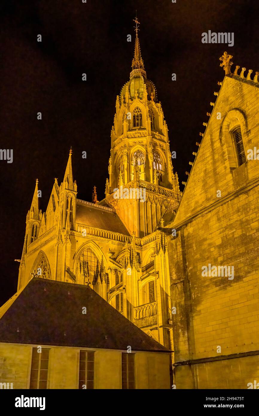 Outside Bayeux Cathedral Our Lady of Bayeux Church Bayeux Normandy ...