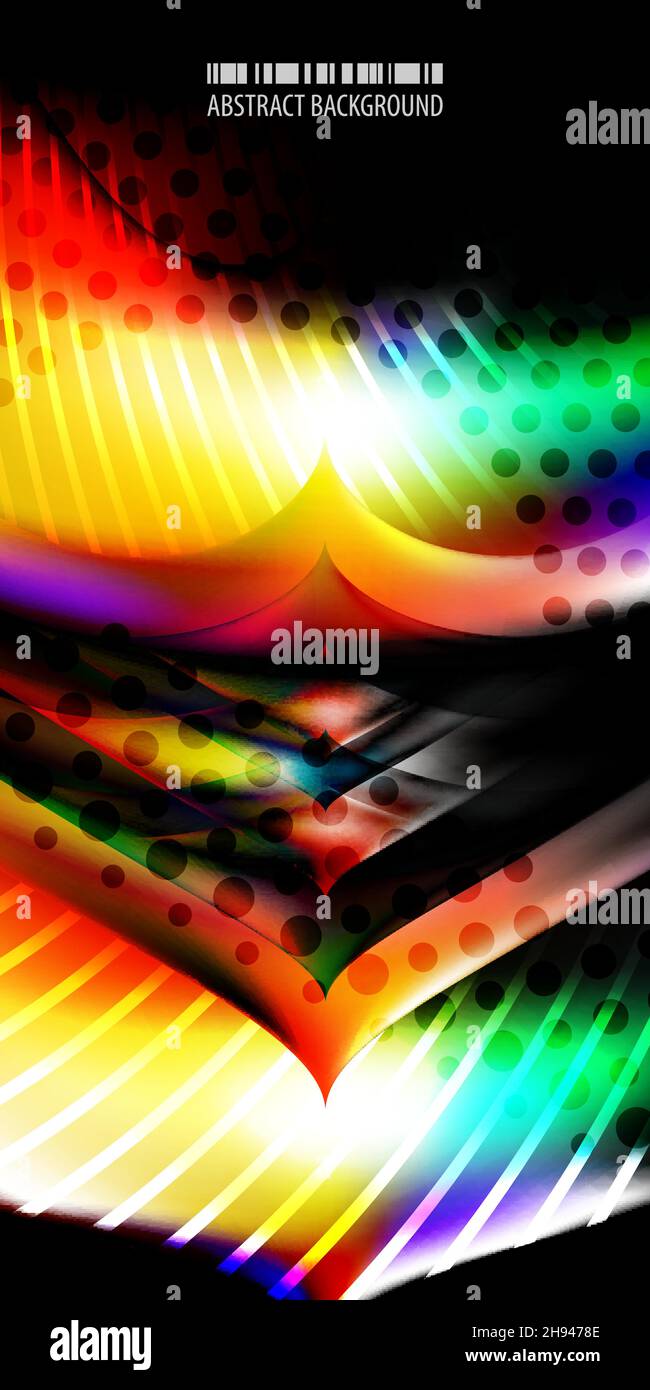 Abstract colorful background graphics template with blended multiple ...