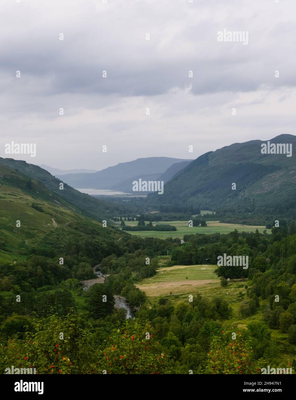 Looking down Corrieshalloch Gorge towards the North West Coast and ...